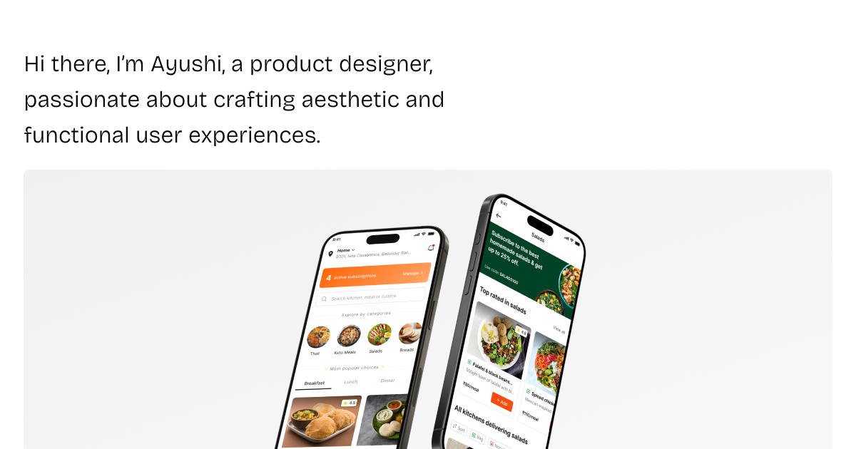 Ayushi Prakash | Product Designer